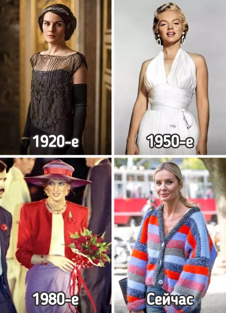 Chúng tôi phát hiện ra làm thế nào trong 100 năm, tiêu chuẩn của vẻ đẹp của phụ nữ thay đổi. Từ một số trong số họ chúng tôi đã bị mắng 4373_6