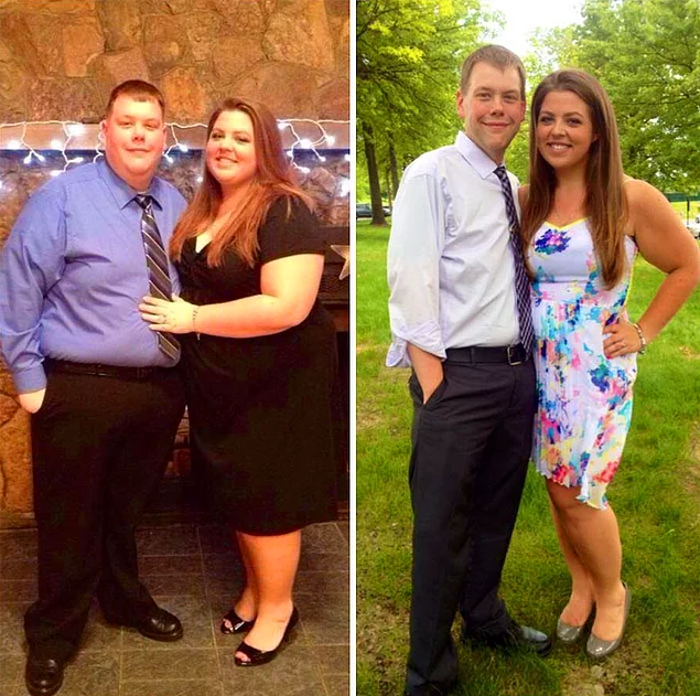 Ce couple a décidé qu'il était temps de changer sa vie pour le mieux et le desserré ensemble de 147 kg!