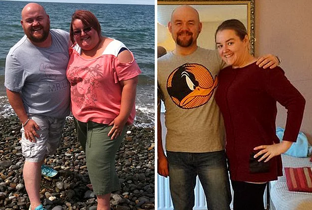 Ce couple a pu réinitialiser le poids impressionnant après que les médecins leur ont dit qu'ils mourraient s'ils ne sont pas assis sur le régime alimentaire