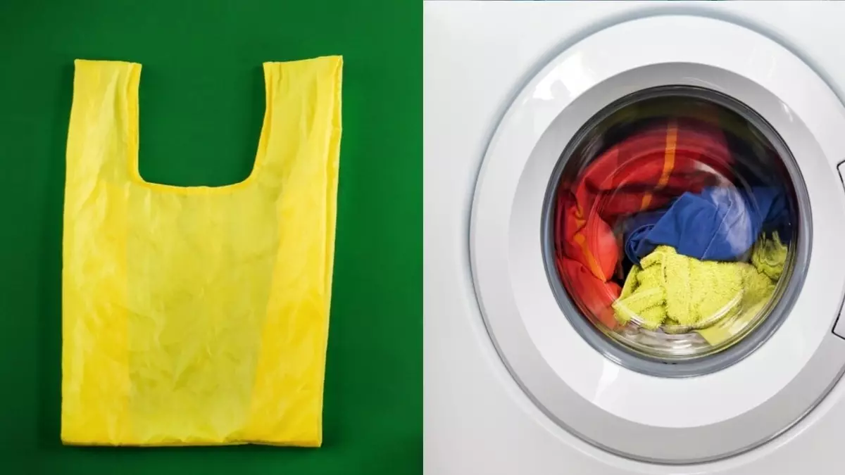 Tidak sepatutnya LifeHack untuk mencuci sempurna: Masukkan paket plastik di mesin cuci