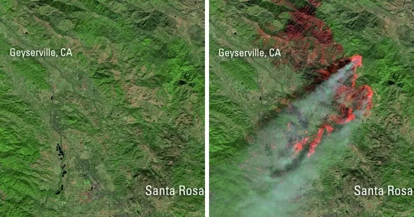 14 pasang gambar dari satelit NASA, yang menunjukkan bagaimana planet kita telah berubah