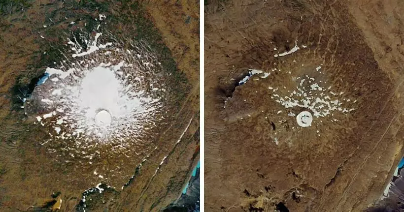 14 pasang gambar dari satelit NASA, yang menunjukkan bagaimana planet kita telah berubah