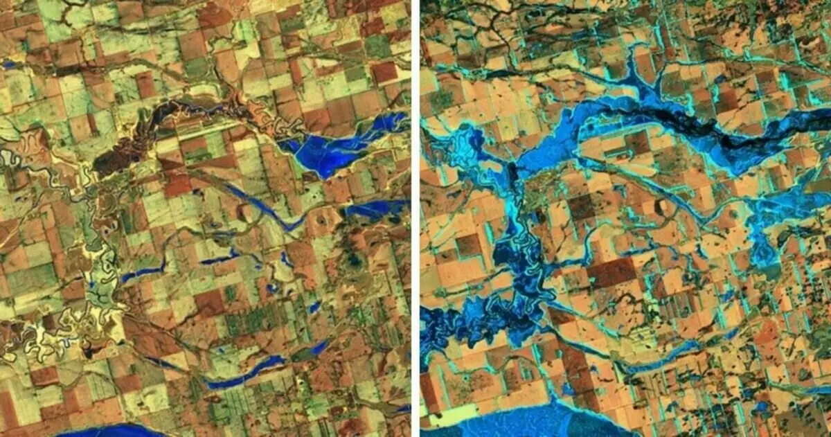 14 pasang gambar dari satelit NASA, yang menunjukkan bagaimana planet kita telah berubah