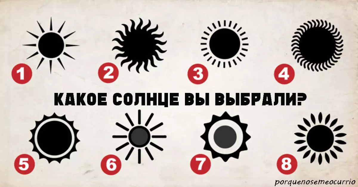 Odaberite svoje sunce (brzi test)