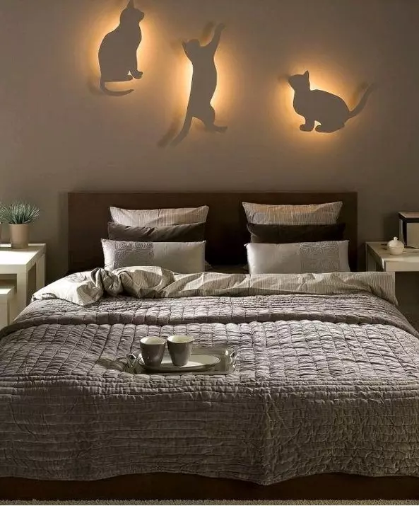Светилки мачки во спалната соба го прават тоа сами 1351_8