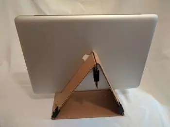 Simple stand under the tablet from cardboard 328_1