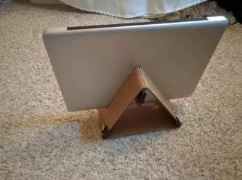 Simple stand under the tablet from cardboard 328_9