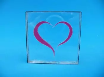Glass souvenir with heart with his own hands 3482_9
