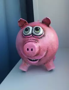 Membuat bank piggy dari Papier-Masha 378_1