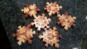 Puzzle injam fil-forma ta 'snowflakes do it yourself 3929_1