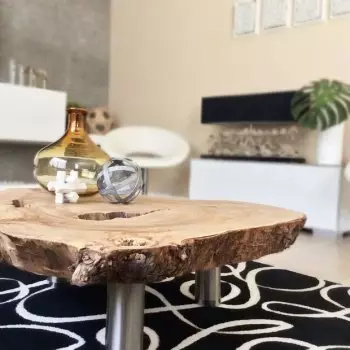 Mesa de café simple de madera 5655_1