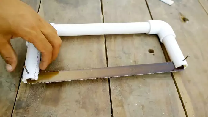 Робім станок для ножовка па метале з пластыкавых труб 5860_11