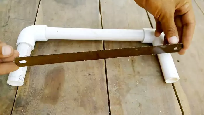 Робім станок для ножовка па метале з пластыкавых труб 5860_9