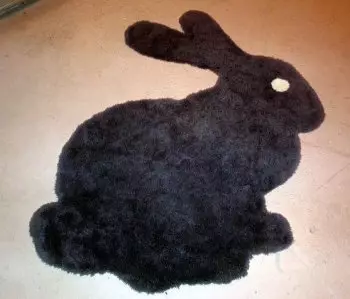 Tapis de lapin d'un vieux tapis