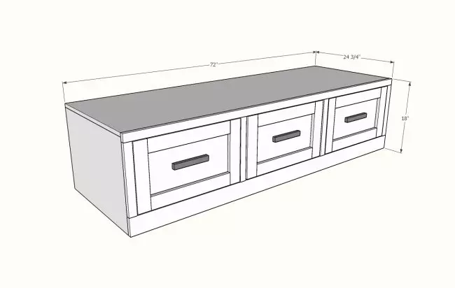 Kwuru ụgbọelu dị mfe na drawers 6535_3