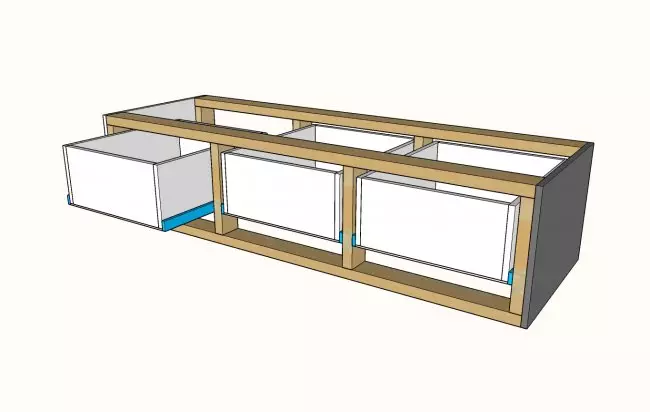 Kwuru ụgbọelu dị mfe na drawers 6535_9