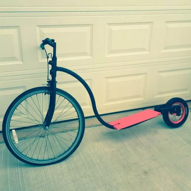 Homemade scooter fan âlde fytsen mei har eigen hannen