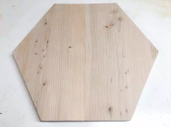 天然木製の小さな六角形のテーブル 6801_7