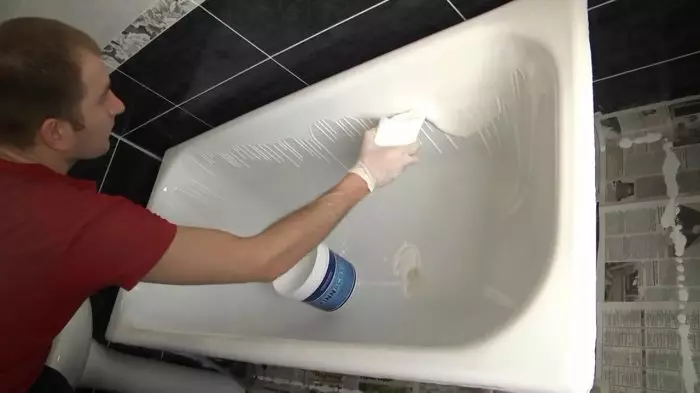 Banyo sıvısı akrilik restorasyonu kendin yap