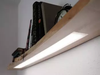 hinged shelf ກັບ backlit ກັບມືຂອງຕົນເອງ 7455_1