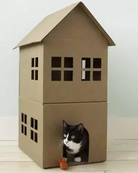 Membuat rumah kardus untuk kucing 7469_6