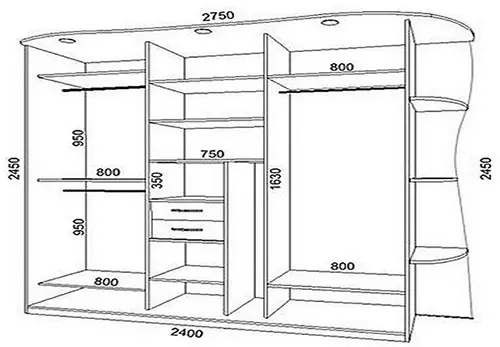 Вградена гардероба со свои раце: пресметка дизајн, празно, инсталација 7566_2