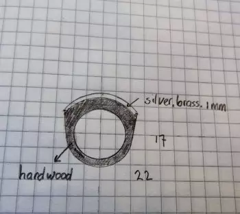 Дрвени прстенови са бакарним и сребрним плочама са властитим рукама 8032_2